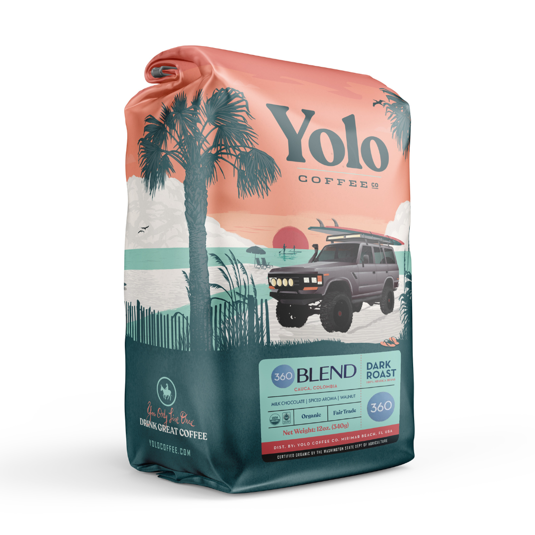 YOLO Original Blend Organic Dark Roast Coffee 12OZ | YOLO Board and Bike