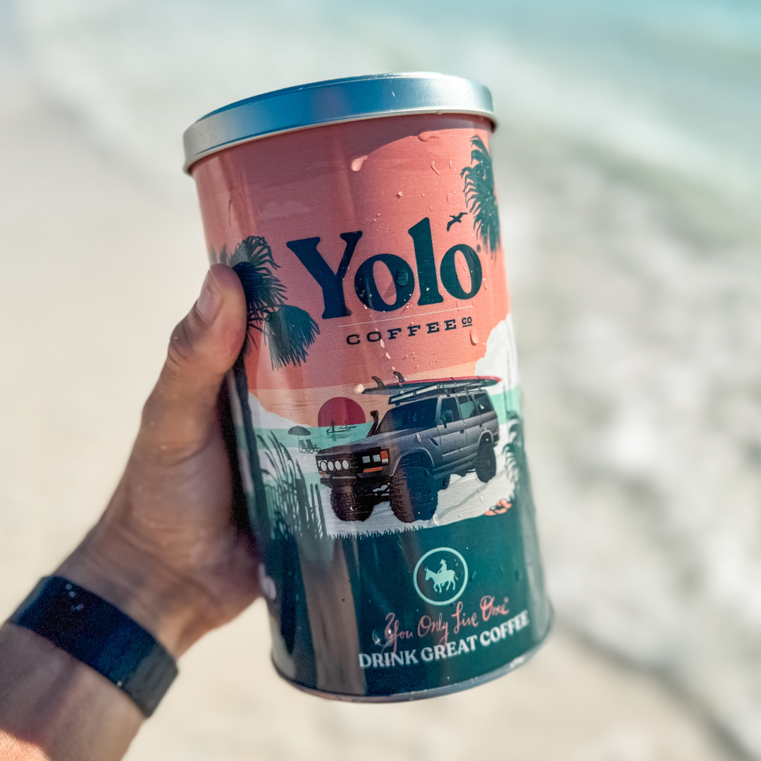 YOLO Coffee Co Collectable Tin | YOLO Board and Bike