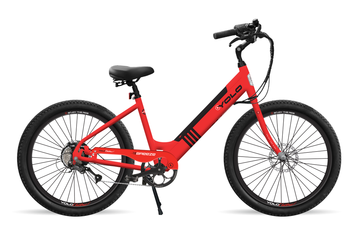 YOLO Breeze Electric Bike - Red | YOLO Board and Bike
